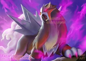 エンテイ/ポケモンイラスト・ファンアート｜Entei Pokémon fanart | 七海ルシアのモンスターイラスト格納庫